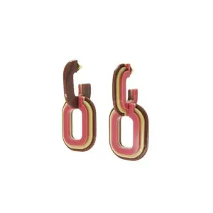 GISSA BICALHO Elos Layer Acrylic Earrings