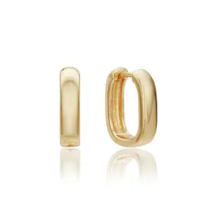 LILY & ROO Thick Squared Hoop Earrings - Gold