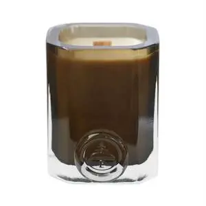 ENYALYË Núr: Handblown Glass Vessel & Refillable Candle - Brown