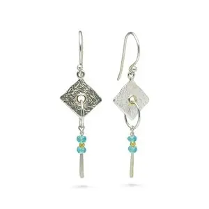 ISLA SILVER Apatite Drop Earrings - Blue/silver