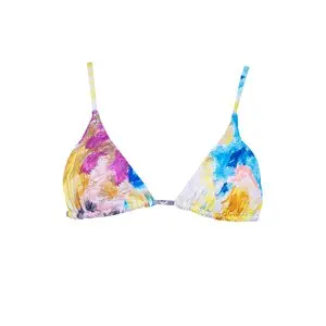 AULALA PARIS X Fuchsia Art Helio Triangle Bikini Top - Pink