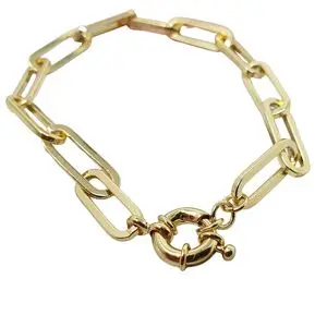HARFI Plated Paperclip Chain Bracelet