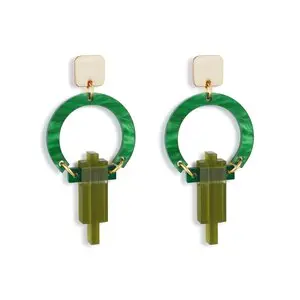 TOOLALLY Petite Art Deco Chandelier Earrings