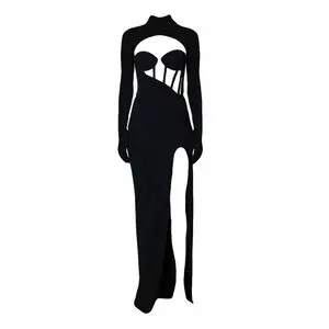 ROOM 24 Corset Cut Out Gloves Dress - Black
