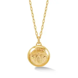 DOWER & HALL Queen Bee Locket In Vermeil - Gold