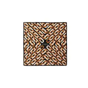 LE PARMENTIER Chain Motif Bandana Silk Scarf - Black