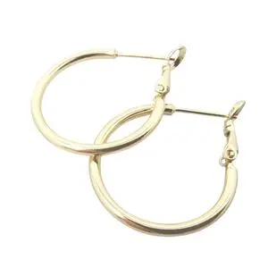 HARFI 25mm Round Hoop Earrings - Gold
