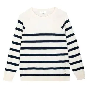 BEL CASHMERE Striped Cashmere And Silk Sweater