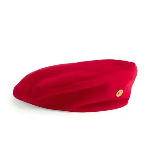 SIBI HATS Audrey Velvet Beret - Red