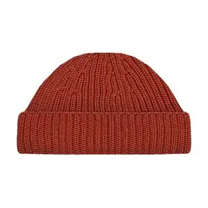 PAUL JAMES KNITWEAR Heavyweight Extra Fine Merino Craster Fisherman Beanie - Red