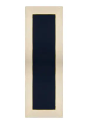 ROUMÉLIE ORIENTALE Navy & Beige With Gold Embroidered, Timeless Table Runner, Midnight Shine Runner - Blue