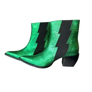 ANY OLD IRON The Green Lightning Leather Boots