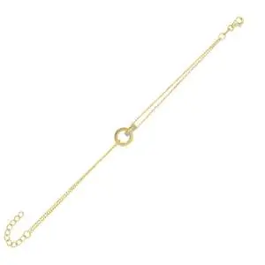 SPERO LONDON Jewelled Interlink Bracelet Sterling Silver - Gold