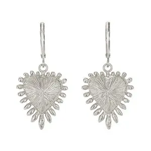 ZOË & MORGAN Heart Rays Earrings - Silver