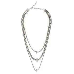 Saachi Multi-charm Radiance Layered Necklace - Silver
