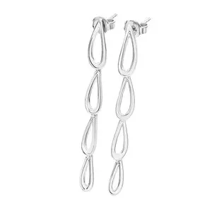 LUCY QUARTERMAINE Sterling Petal Drop Earrings - Silver