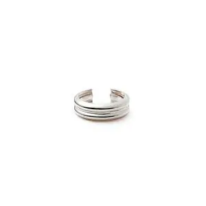 SHABELLA NYC Double Stack Ear Cuff - Silver