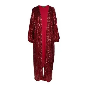 JENNAFER GRACE Sequin Cocoon Jacket - Red