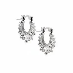 HOOPS + CHAINS LDN Tiny Joy Huggie Earrings - Silver