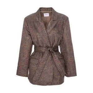 CONCEPT A TROIS Paisley Print Blazer With Scarf - Red