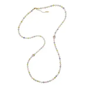 FARRA Morganite And Raspberry Gemstone Necklace - Pink