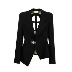 MAISON DE HOE La Lunette Window Solid Asymmetric Blazer