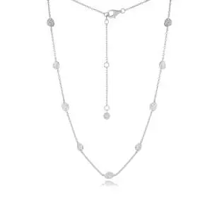 MOON LONDON Mona Sterling Disc Necklace - Silver