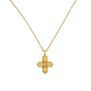 ISOLATED JEWELLERY Athena Cross Necklace - Gold