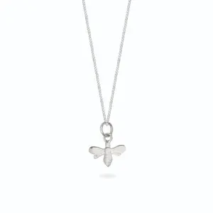LIME TREE DESIGN Sterling Bee Charm Necklace - Silver