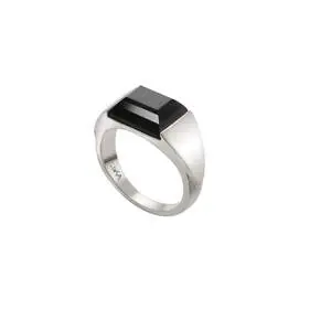 ARMINE + AMBROSE Pinky Promise Statement Ring - Black/silver