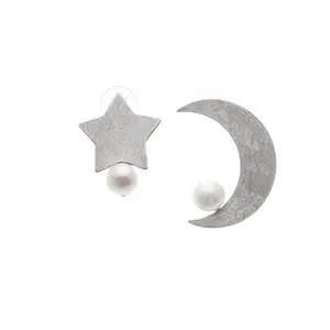 SILVER MOON Sterling Crescent Earrings - Silver