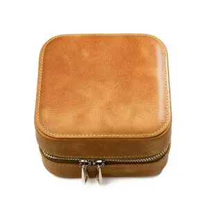 ROARCRAFT Leather Travel Jewelry Case - Yellow