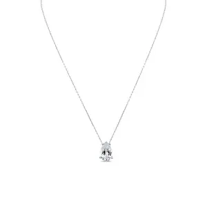 SALLY SKOUFIS Pure Droplet Necklace With Diamond Stimulant - Silver