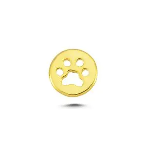 ECCE ARTISAN DIAMONDS 925k Sterling Silver Paw Mini Pin - Gold