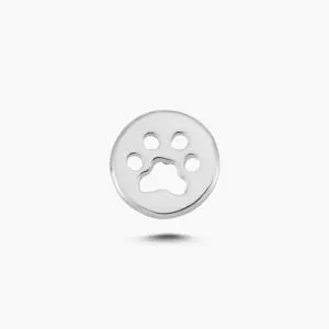 ECCE ARTISAN DIAMONDS 925k Sterling Paw Mini Pin - Silver