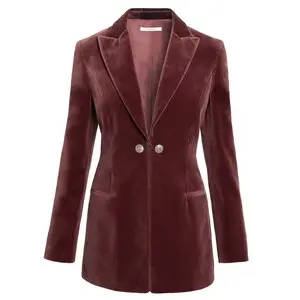 Santorelli Milli Long Velvet Jacket - Brown