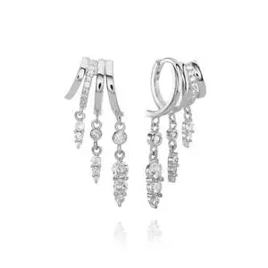 AARIA LONDON Cleo Hoop Earrings - Silver