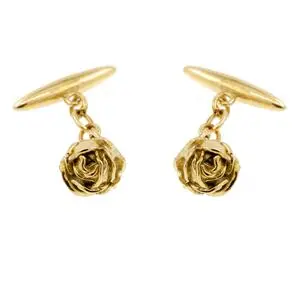 LEE RENEE Rose Cufflinks - Gold