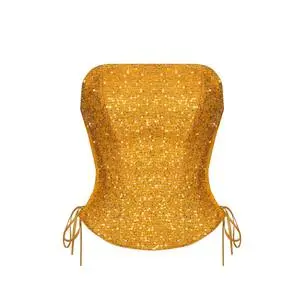 ELSAVA Sequin Corset - Gold