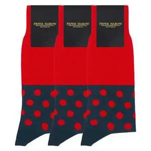 PEPER HAROW - MADE IN ENGLAND Mayfair Scarlet Socks Bundle - Red