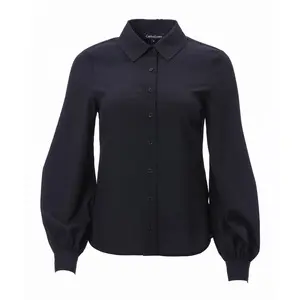 CARLOSLINES Button Down Long Sleeve Striped Satin Jacquard Shirt