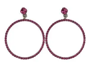 VICKISARGE Large Hoop Clip-on Earrings - Pink