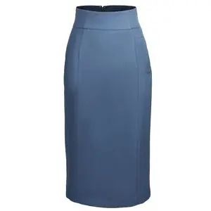 SMART AND JOY Pencil Tailor Skirt - Blue