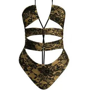 IVY SWIMWEAR Lace Monokini - Black