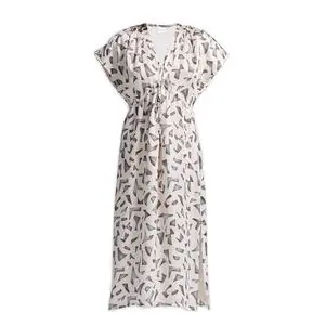 REISTOR Gathered Maxi Dress - White