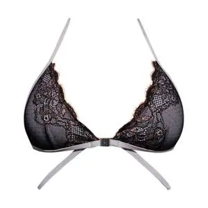 IVY SWIMWEAR Lana Lace Triangle Bikini Top - Black
