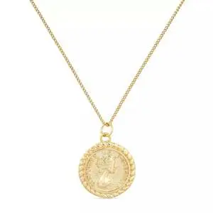 ELK & BLOOM Chunky Medallion Chain Necklace - Gold