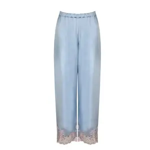 EMMA HARRIS Luxury Silk Pyjama Or Lounge Trouser - Blue