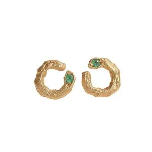 CLAIRE HILL DESIGNS Emerald Branch Earrings - Gold
