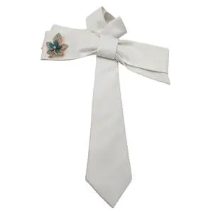 NANDANIE Bow Tie With Crystal Brooch - Green